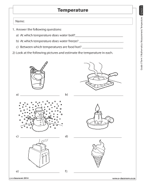 Fillable Online Temperature - E-Classroom Fax Email Print - pdfFiller