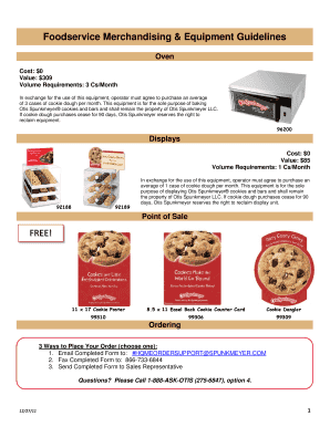Fillable Online Foodservice Merchandising & Equipment Guidelines Fax ...