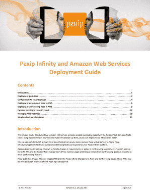 Fillable Online Pexip Infinity and Amazon Web Services Deployment Guide Fax Email Print - pdfFiller