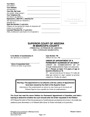 Fillable Online superiorcourt maricopa Your Name: - superiorcourt maricopa Fax Email Print ...