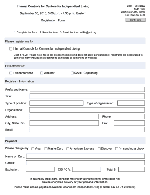 Fillable Online ncil printable registration form - ncil.org Fax Email ...