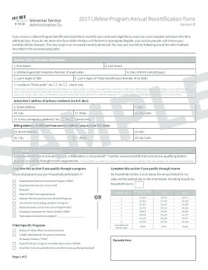 Fillable Online usac modified version of the recertification form ...