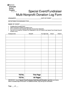 Fillable Online kingcounty Special Event/Fundraiser Multi-Nonprofit ...