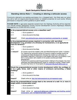 Fillable Online Standing Advice - Creation or Alteration of an Access ...