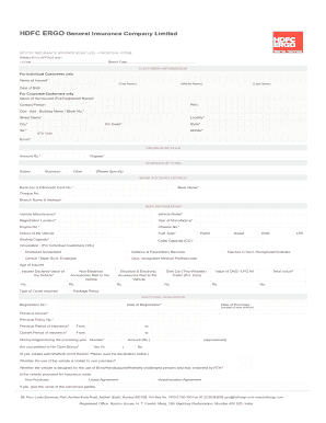 Fillable Online MOTOR INSURANCE (PRIVATE VEHICLES) - PROPOSAL FORM Fax ...