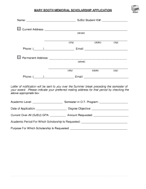 Fillable Online sjsu Name: SJSU Student ID#: - sjsu Fax Email Print ...