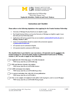 Fillable Online lsa umich Application for Fellowship - lsa.umich.edu ...