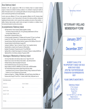Fillable Online veterinaryireland About Veterinary Ireland ...