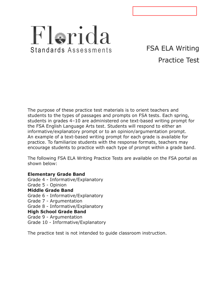 Fsa Writing Samples 10th Grade Fill Online Printable Fillable 