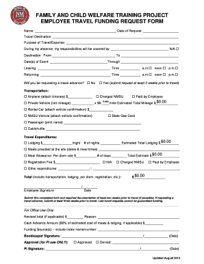 Fillable Online chss nmsu family and child welfare training project ...