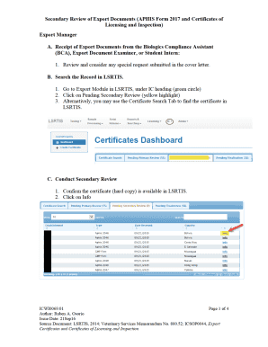 Fillable Online aphis usda Secondary Review of Export Documents (APHIS ...
