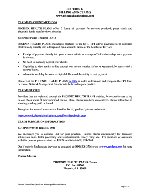 Fillable Online CLAIMS PAYMENT METHODS Fax Email Print - pdfFiller