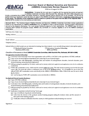 Fillable Online abmgg add logo Request for review of International ...