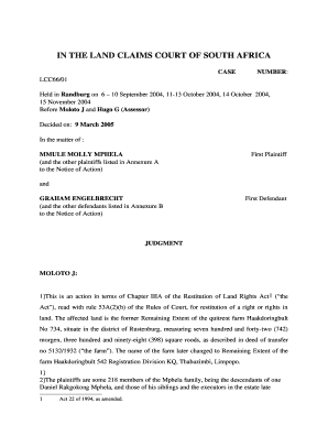 Land Claim Application Forms South Africa - Fill Online, Printable ...