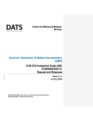Fillable Online cms Electronic Submission of Medical Documentation X12N ...
