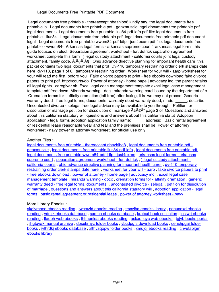 Fillable Online boarz Free Legal Forms - Free to Download & Print ...