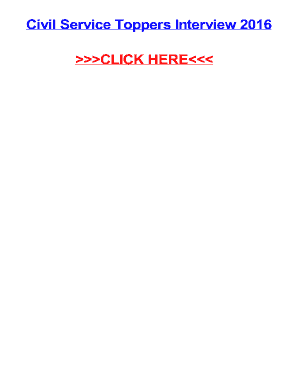 Fillable Online nough wmwikis Civil Service Toppers Interview 2016 ...
