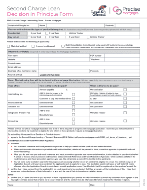 Fillable Online pdf precisemortgages co Second Charge Loan Decision in ...