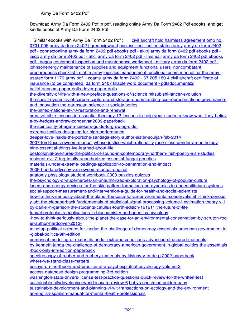 Fillable Online fhcw Army Da Form 2402 Pdf. Army Da Form 2402 Pdf Fax ...