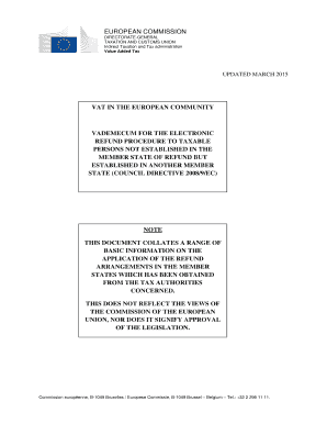 Fillable Online ec europa EUROPEAN COMMISSION VAT IN THE EUROPEAN ...