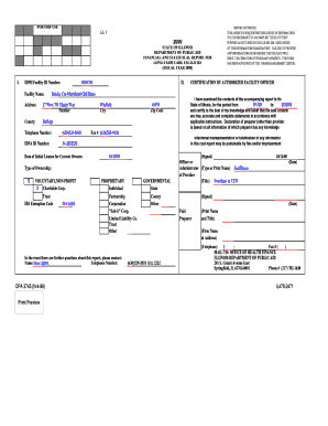 Fillable Online illinois IDPH Facility ID Number: Fax Email Print ...