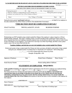 Fillable Online *A TAX RETURN MUST BE FILLED OUT AND W-2 MUST BE ...