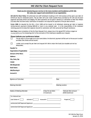 Fillable Online na2014 wustl Per Diem and Travel Expense Fax Email ...