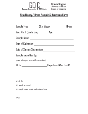 Fillable Online geic wustl Download the Skin Biopsy-Urine Sample Submission Form - geic wustl ...