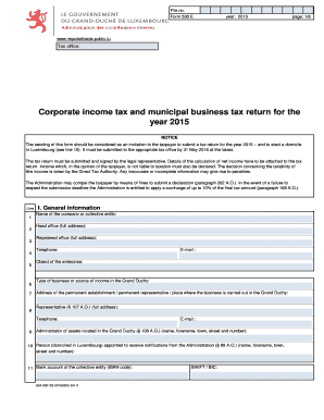 Fillable Online Corporate income tax and municipal business tax return ...