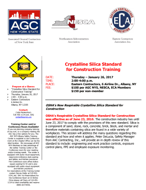 Fillable Online Crystalline Silica Standard for Construction Training ...
