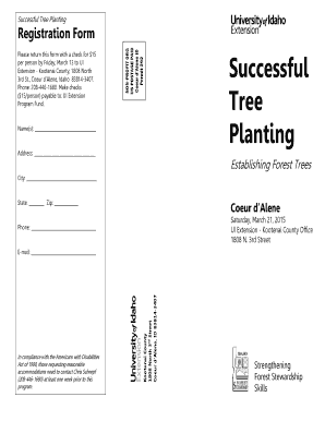 Fillable Online Successful Tree Planting Fax Email Print - pdfFiller