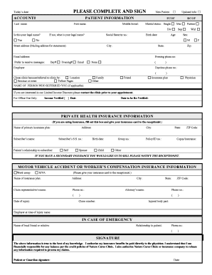 Fillable Online 1.NCC PATIENT REGISTRATION FORM Fax Email Print - pdfFiller