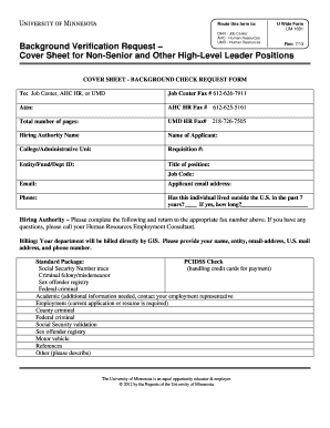 Fillable Online Background Verification Request Cover Sheet for Non ...