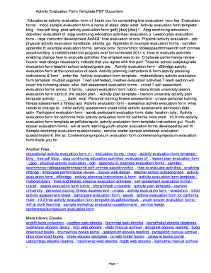 Fillable Online mpjny Activity Evaluation Form Template PDF ...