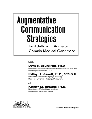Fillable Online Augmentative Communication Strategies - Brookes ...