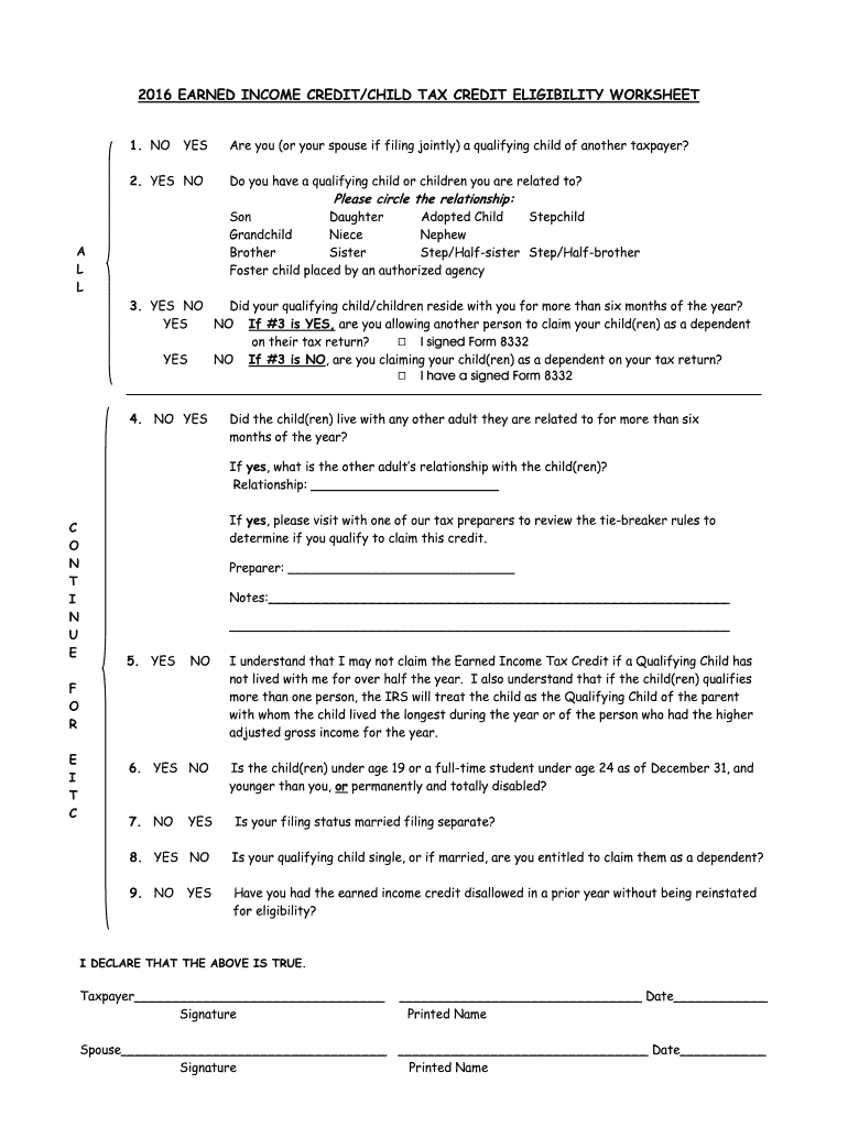 Fillable Online EIC Checklist Fax Email Print - pdfFiller