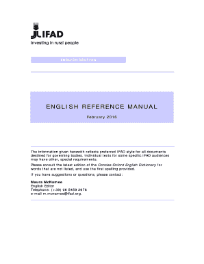 Fillable Online fao ENGLISH SECTION - fao Fax Email Print - pdfFiller