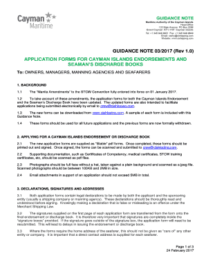 Fillable Online GUIDANCE NOTE 03/2017 (Rev 1.0) APPLICATION FORMS FOR ...
