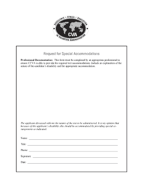 Fillable Online 2016 Request for Accommodation form.doc Fax Email Print ...