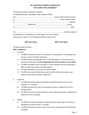 Fillable Online mraweb MRA and Race Director s Agreement - mraweb.ca ...