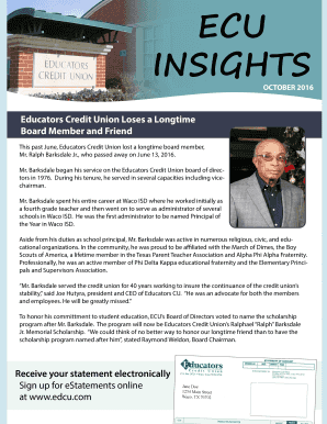 Fillable Online ECU INSIGHTS - edcu.com Fax Email Print - pdfFiller