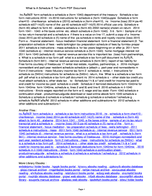 Fillable Online ubnpe What Is A Schedule E Tax Form PDF ...