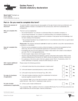 Fillable Online sro vic gov Duties Form 2 Fax Email Print - pdfFiller