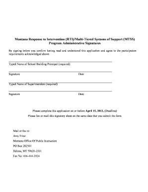 Fillable Online opi mt Montana Response to Intervention (RTI)/Multi-Tiered Systems of Support ...