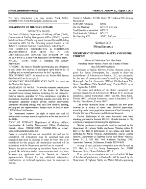 Fillable Online flrules Section XII Miscellaneous - Florida ...