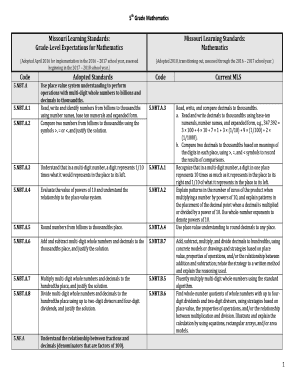 Fillable Online dese mo Missouri Learning Standards: Fax Email Print ...