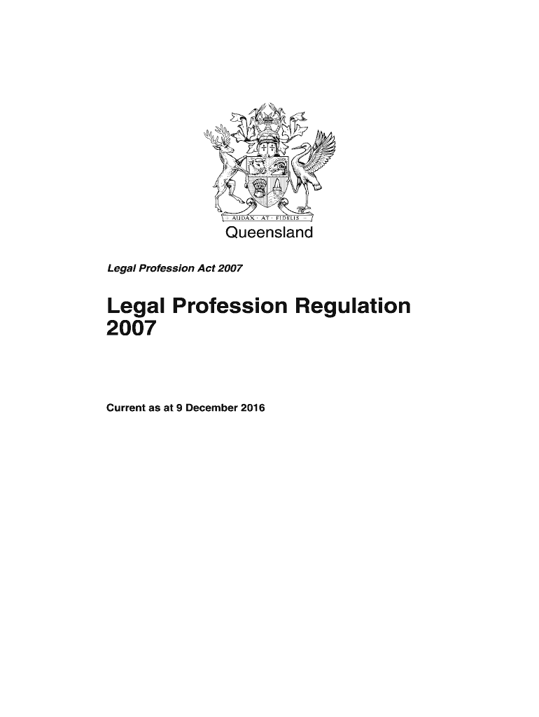 Fillable Online test legislation qld gov Legal Profession Regulation ...