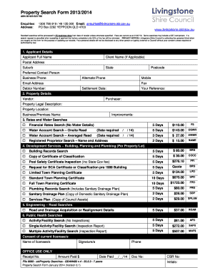 Fillable Online Property Search Form LSC New Doc (5) Fax Email Print ...