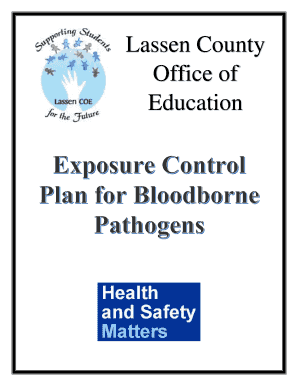 Fillable Online lcoe Bloodborne Pathogen Plan.pdf - Lassen County ...