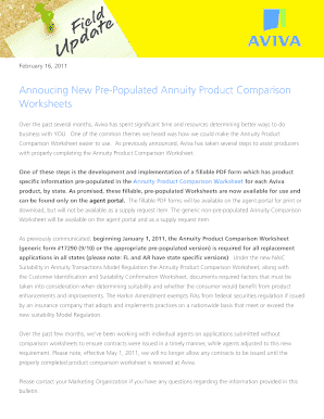 Fillable Online Annuity Product Comparison Worksheets ANX.indd Fax ...